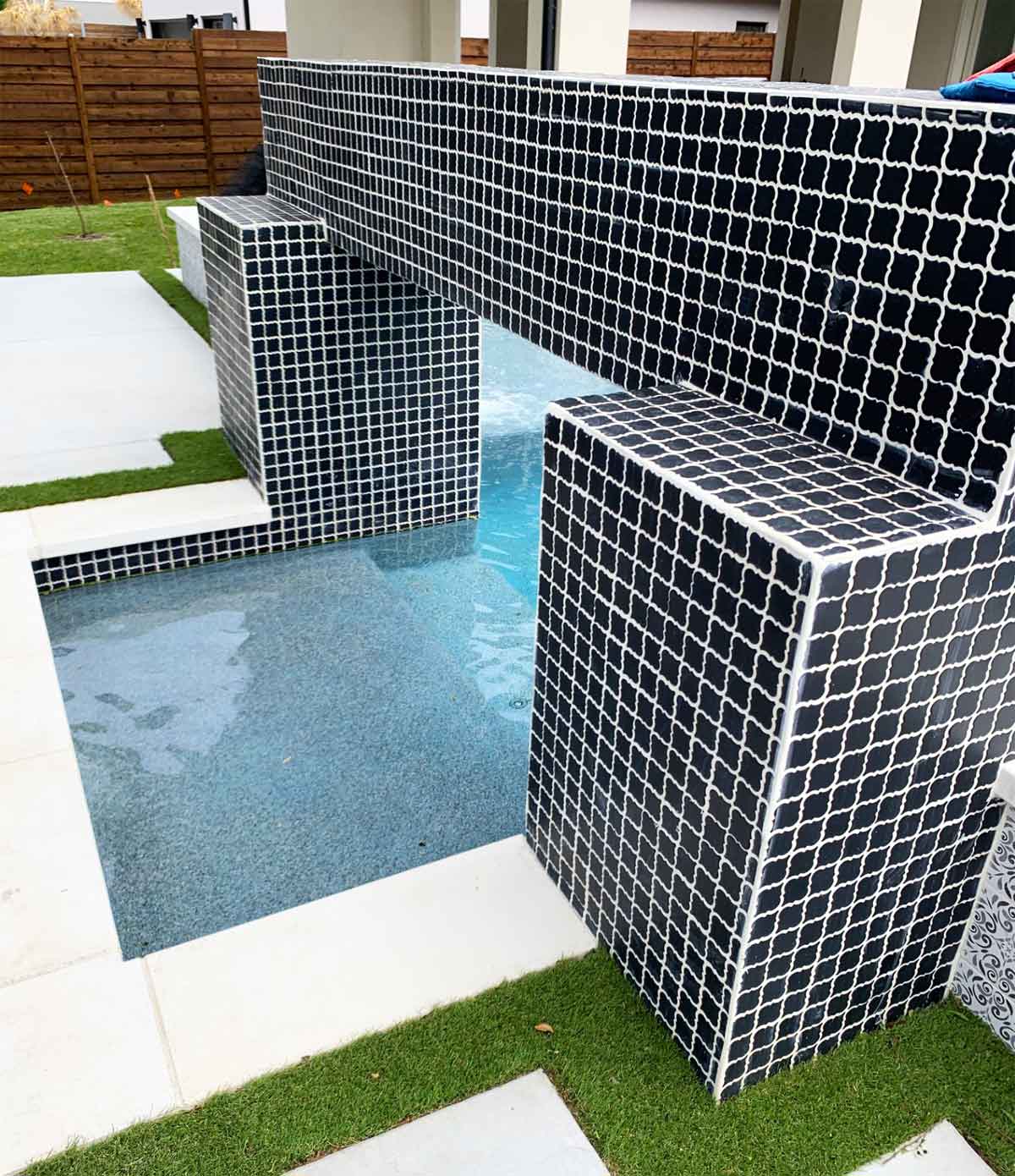 Black Pool Tile - Porcelain & Glass Mosaic Tiles – AquaTiles