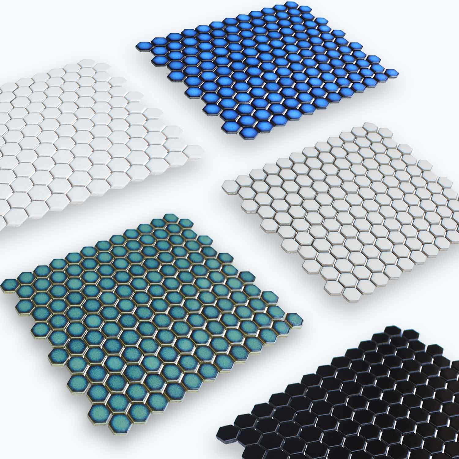 Hexagon 1x1 Porcelain Tile – AquaTiles