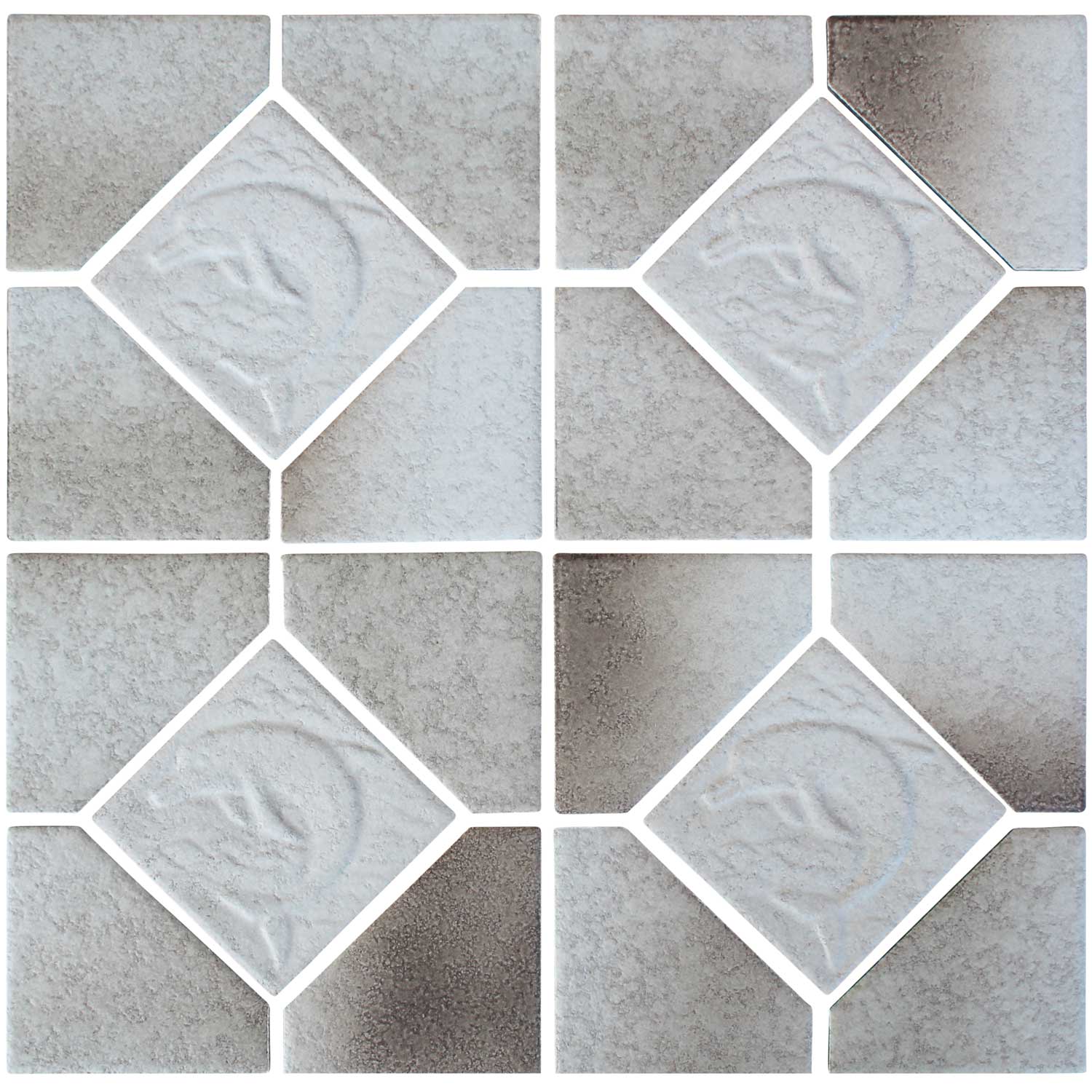 Beige Deco with Dolphin 6" x 6" Porcelain Pool Tile – AquaTiles