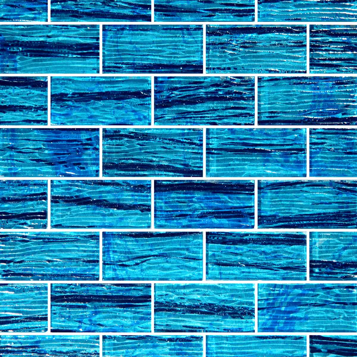Cayman Aqua Blue 1.5x3 Glass Tile – AquaTiles