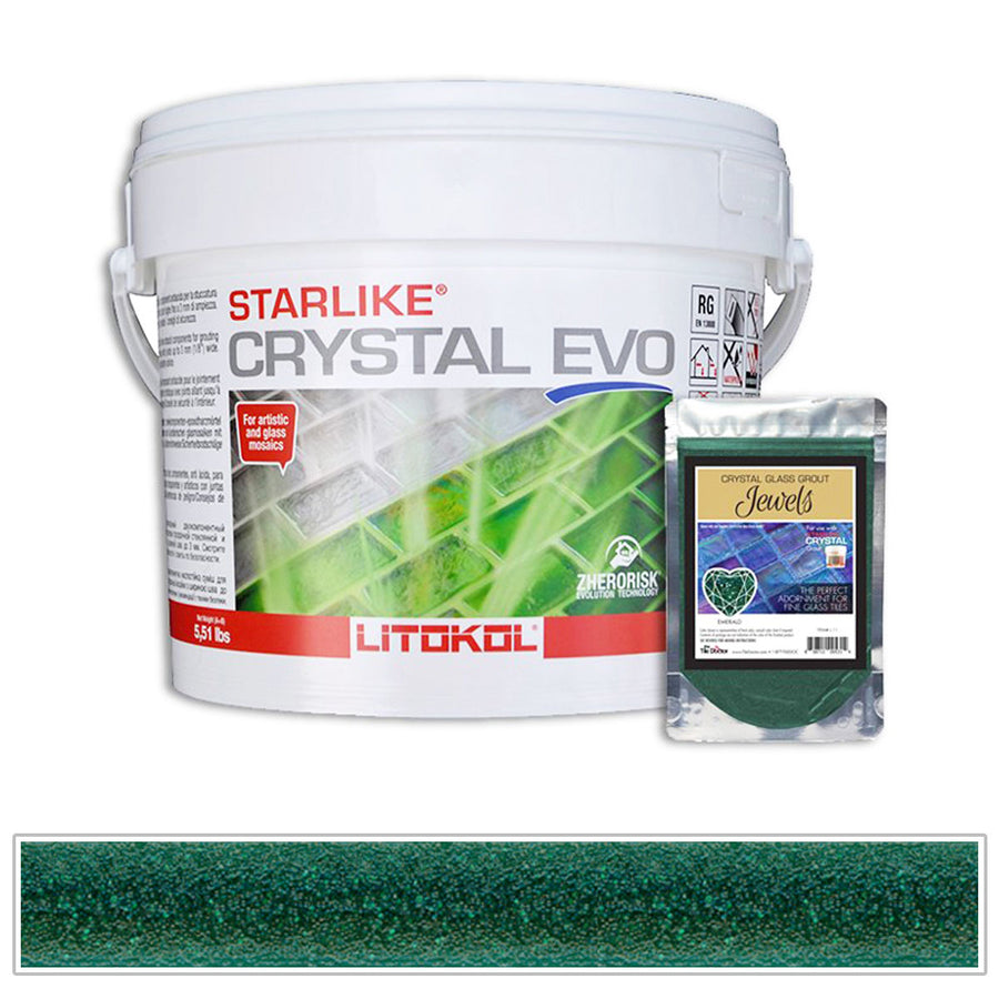 Emerald - Starlike Crystal EVO 700 Epoxy Tile Grout, 5.5 lb. Pail ...