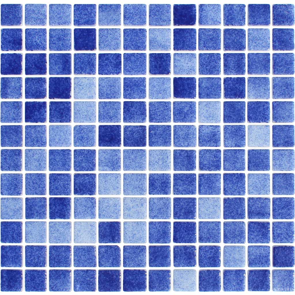 Fog Azul Slip Resistant 1" x 1" Glass Tile – AquaTiles