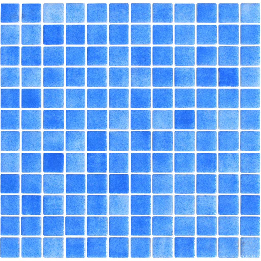 Fog Light Blue 1" x 1" Glass Tile – AquaTiles