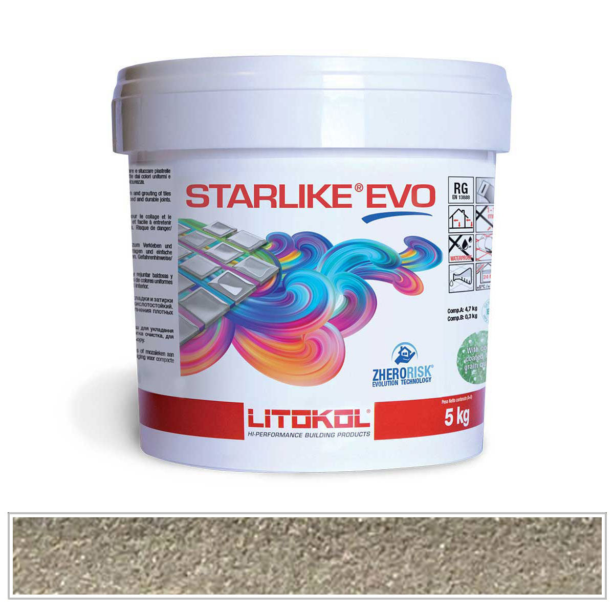 Turtle Dove 215 - Starlike EVO Epoxy Tile Grout, 5.5 lb. Pail – AquaTiles