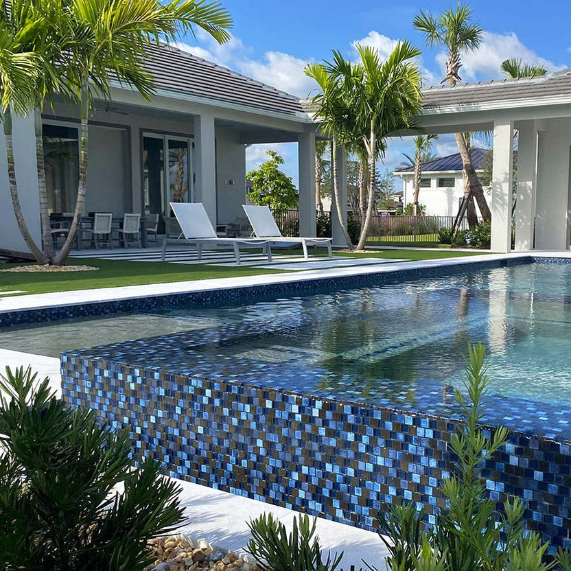 Opal Gold 3" x 3" Porcelain Pool Tile – AquaTiles