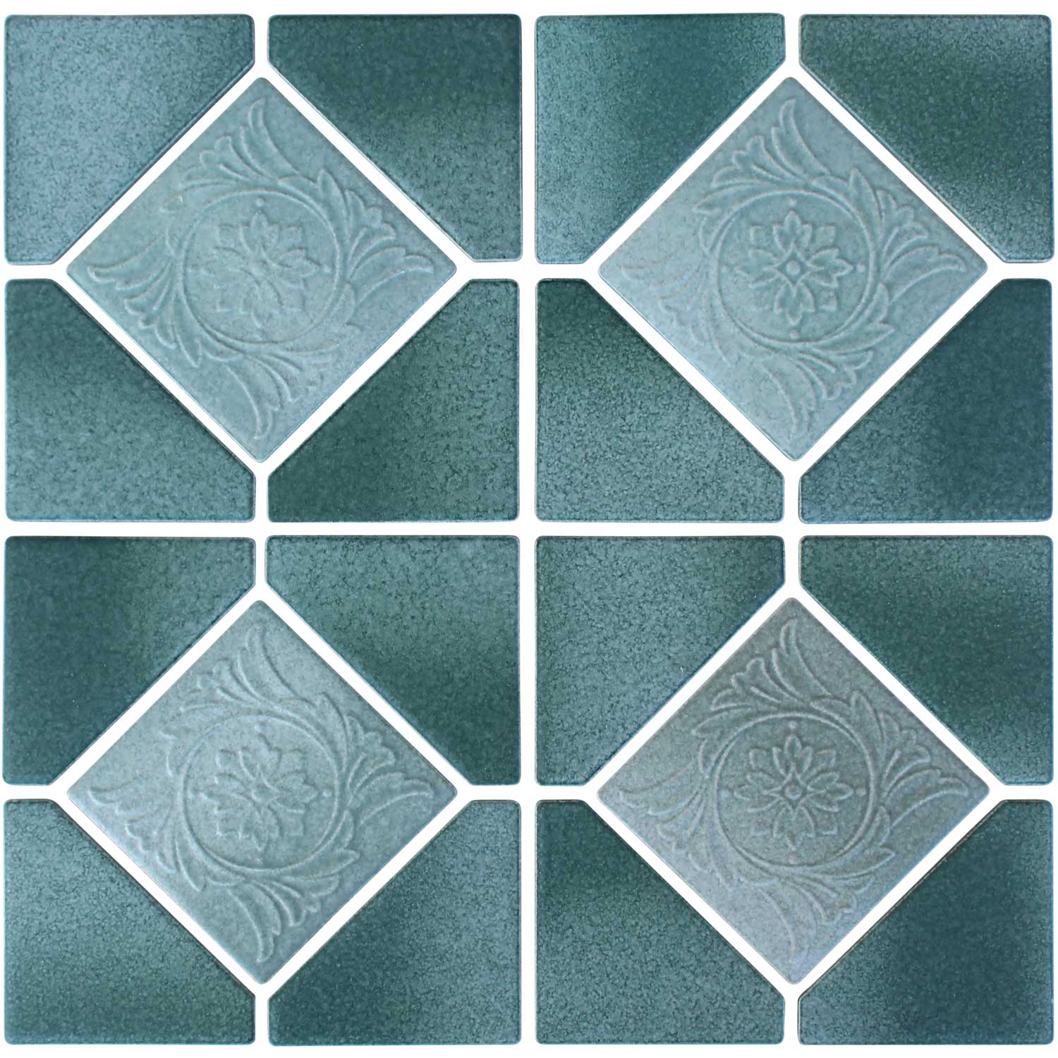 Nature Green 6" x 6" Decorative Porcelain Tile – AquaTiles