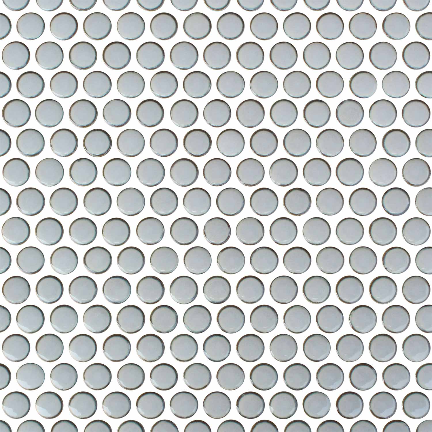 Pewter Gray Penny Round Porcelain Mosaic Tile – AquaTiles