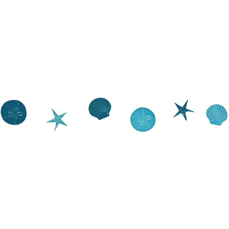 Shells Aqua Blue Step Markers Pool Mosaic – AquaTiles