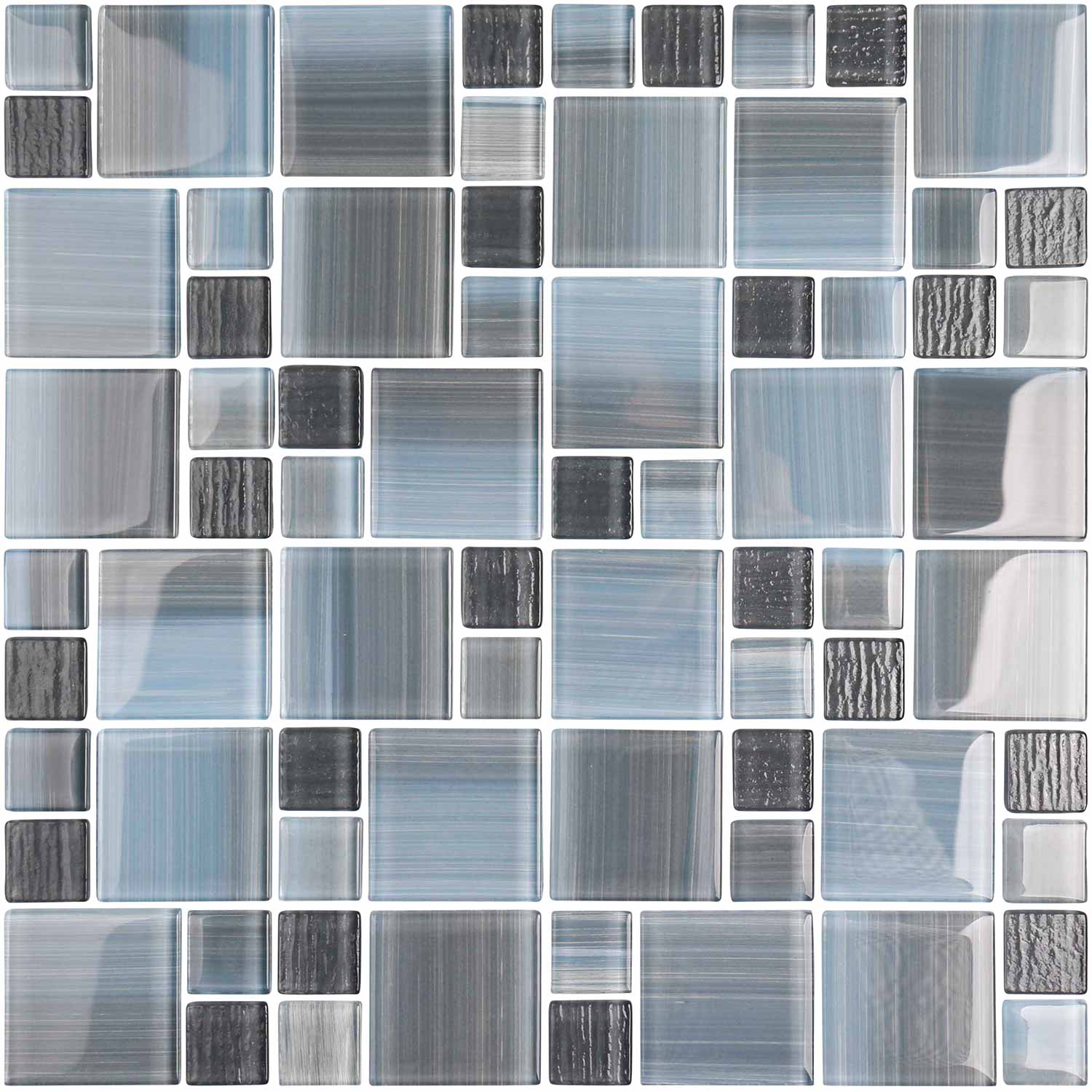 Vista Blue Gray Glass Mosaic Tile – AquaTiles