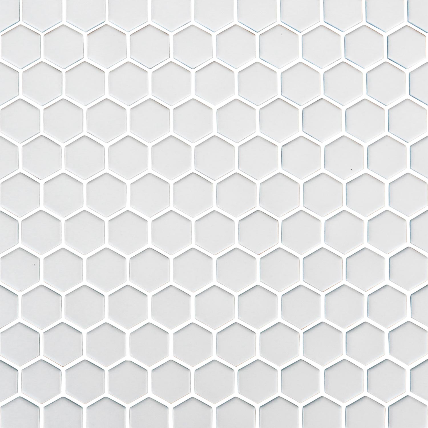 White Matte Hexagon 1" x 1" Porcelain Tile – AquaTiles