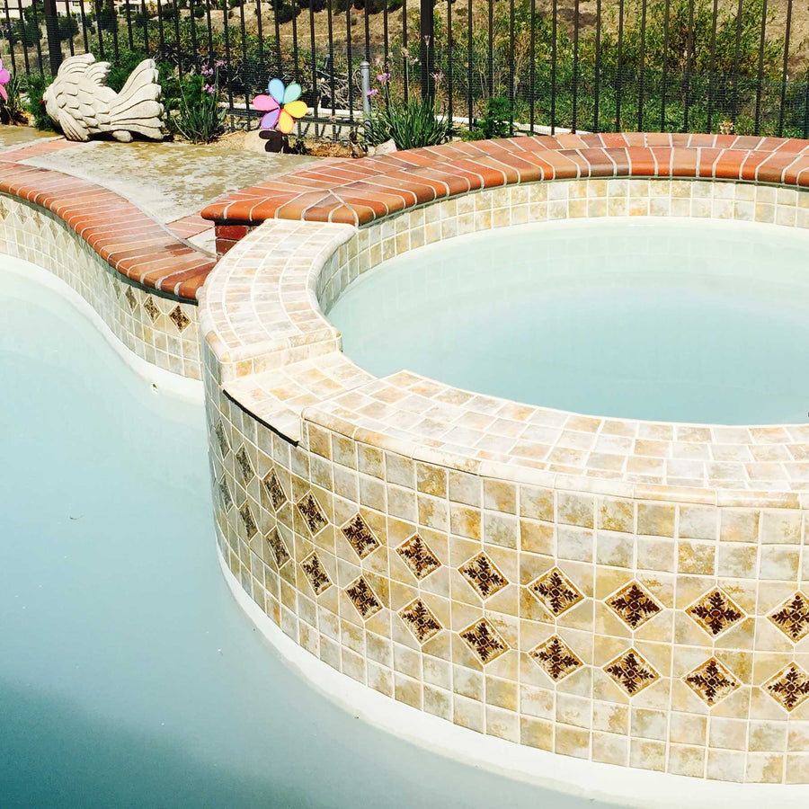 Gold Decorative 6" x 6" Pool Tile – AquaTiles