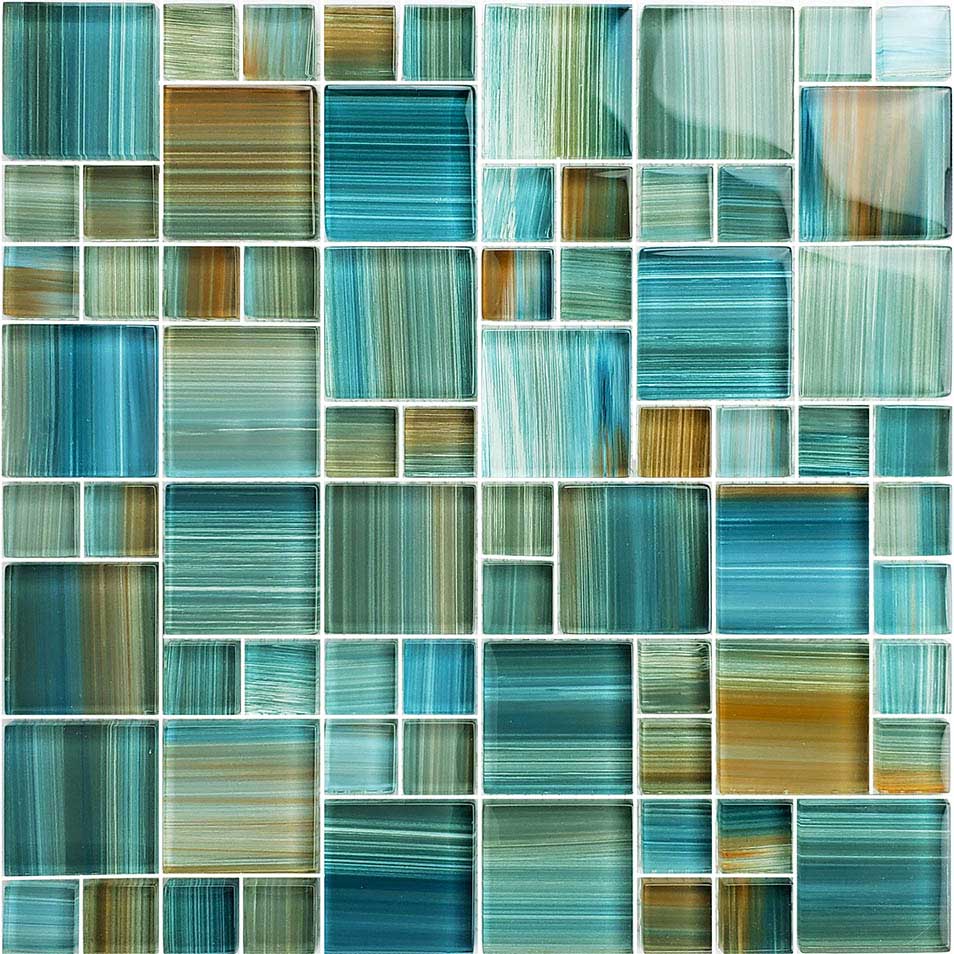 Aquamarine Blend MIxed Glass Tile – AquaTiles