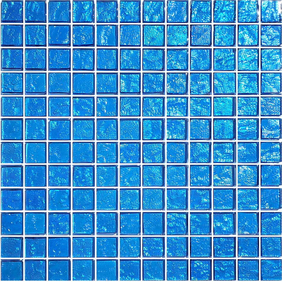Azure 1″ x 1″ Iridescent Glass Tile – AquaTiles