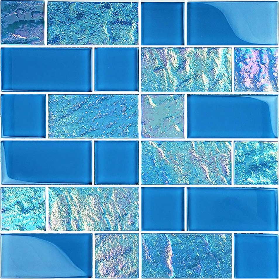 Azure Iridescent Glass Tile – AquaTiles