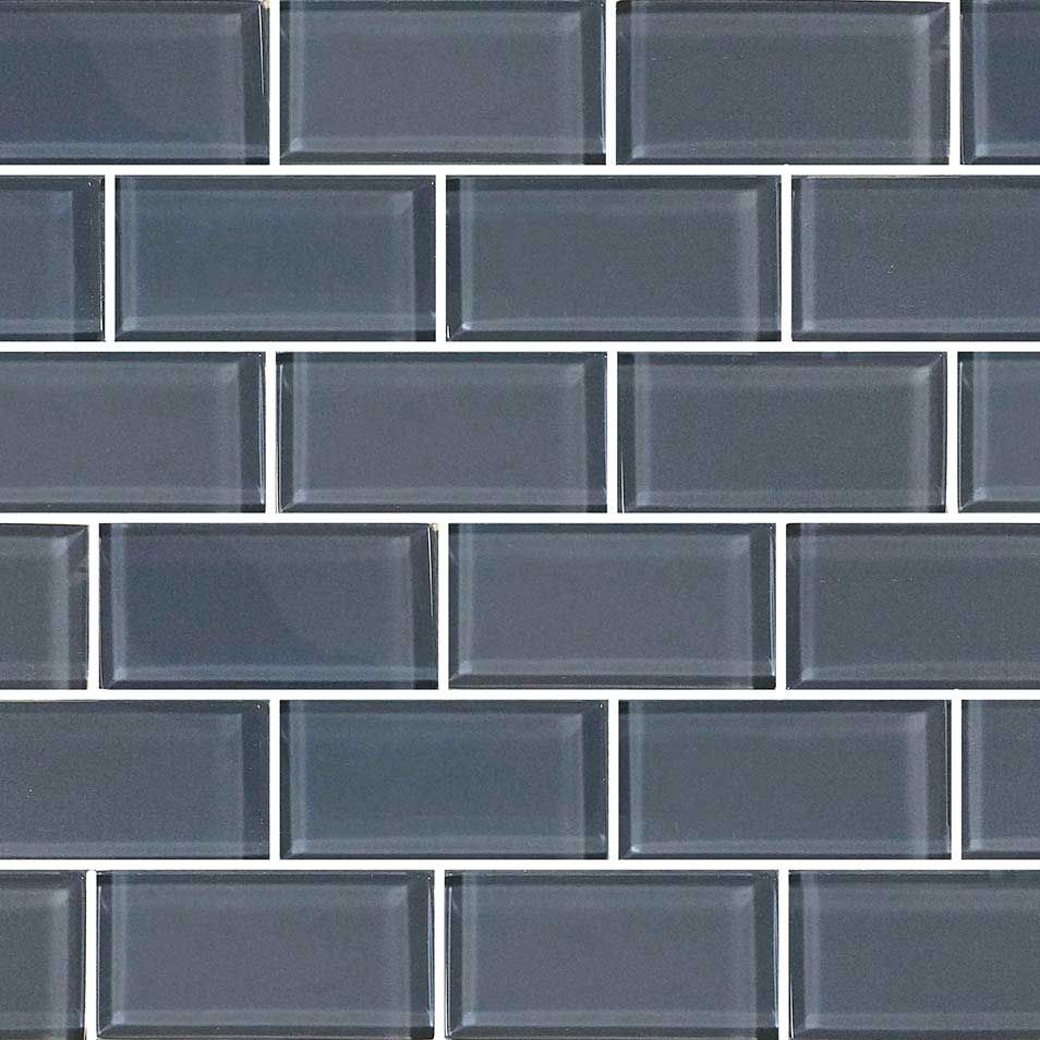 Blue Gray Mix 2" x 4" Subway Glass Tile – AquaTiles