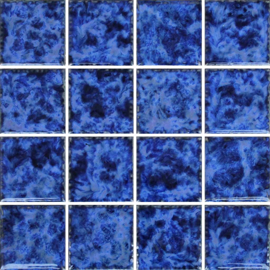 Blue Water Waves 3" x 3" Porcelain Pool Tile – AquaTiles