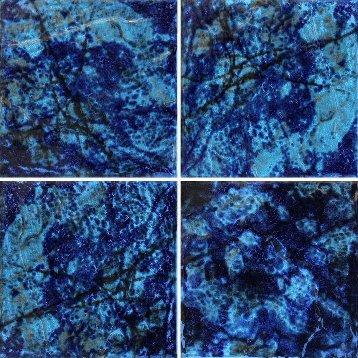 Eclipse Burst Cyan 6" x 6" Porcelain Pool Tile – AquaTiles