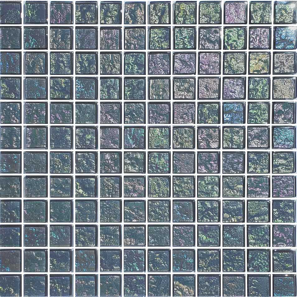 Eclipse Iridescent 1x1 Glass Tile – AquaTiles