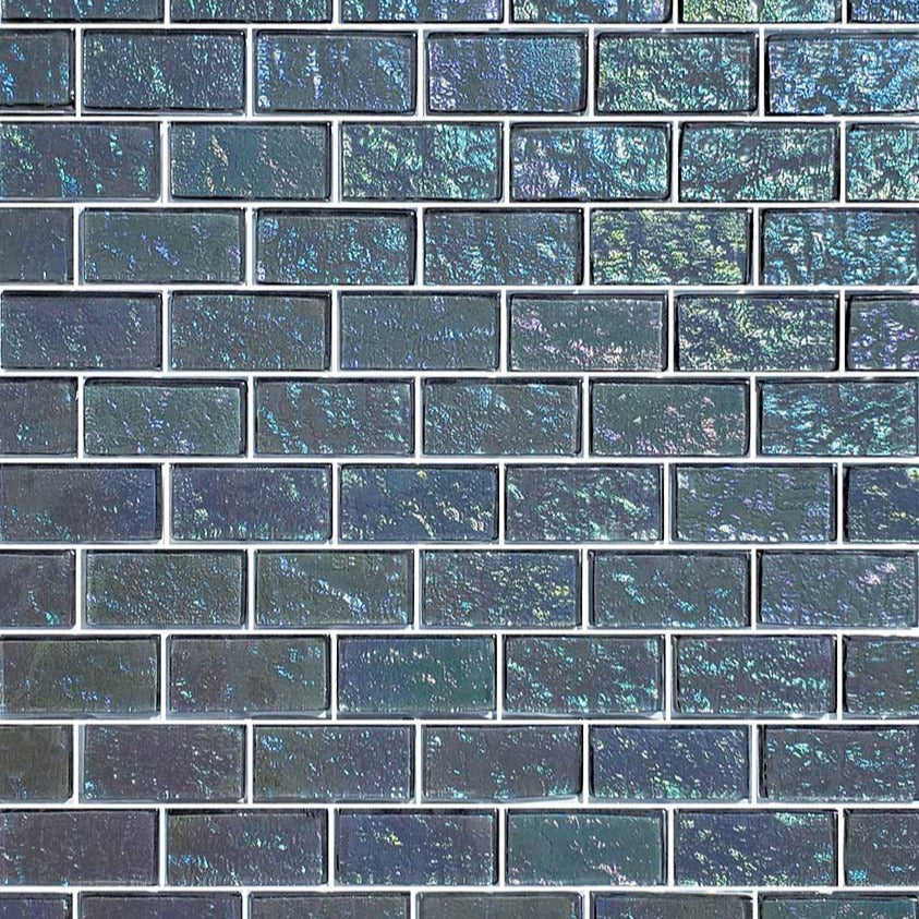 Eclipse Iridescent 1" x 2" Glass Tile – AquaTiles