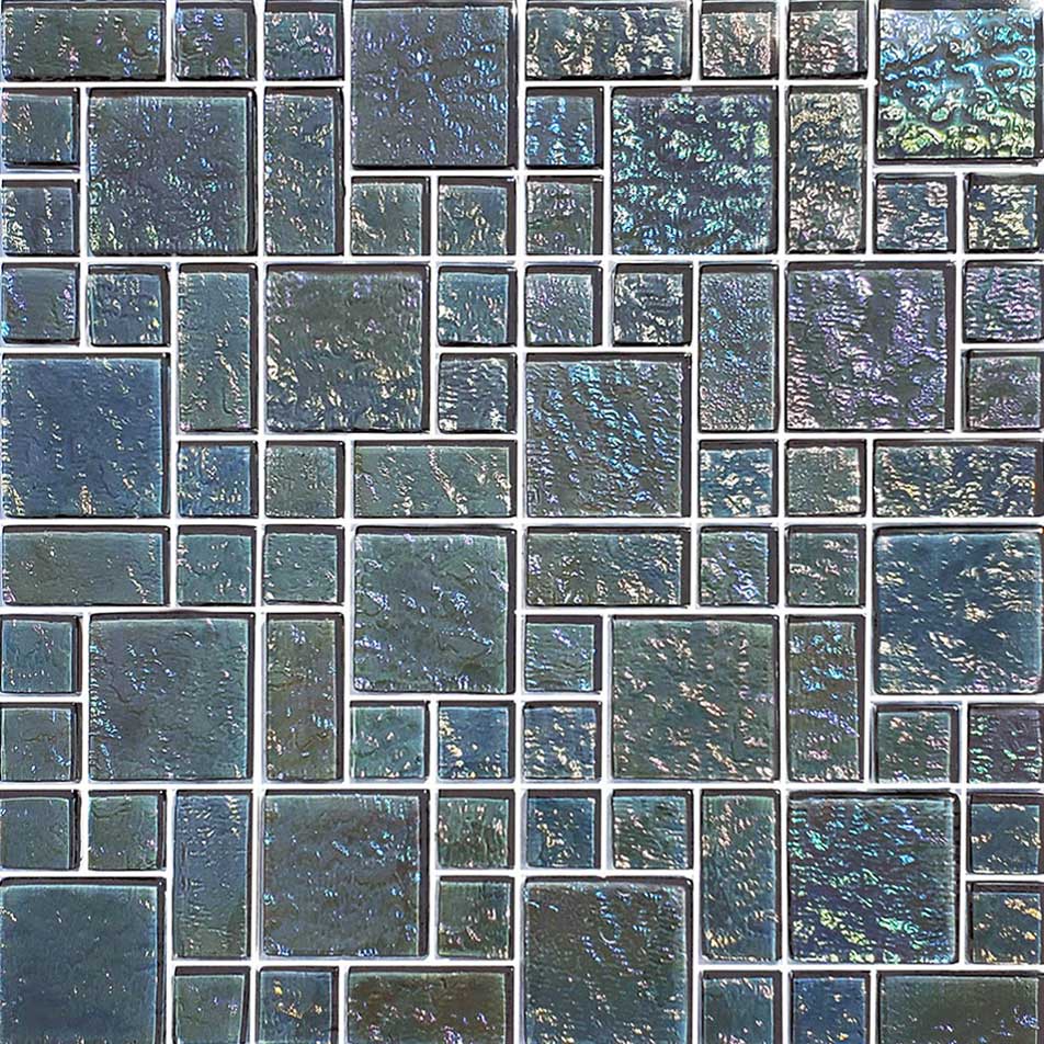 Eclipse Iridescent Random Blocks Glass Tile – AquaTiles