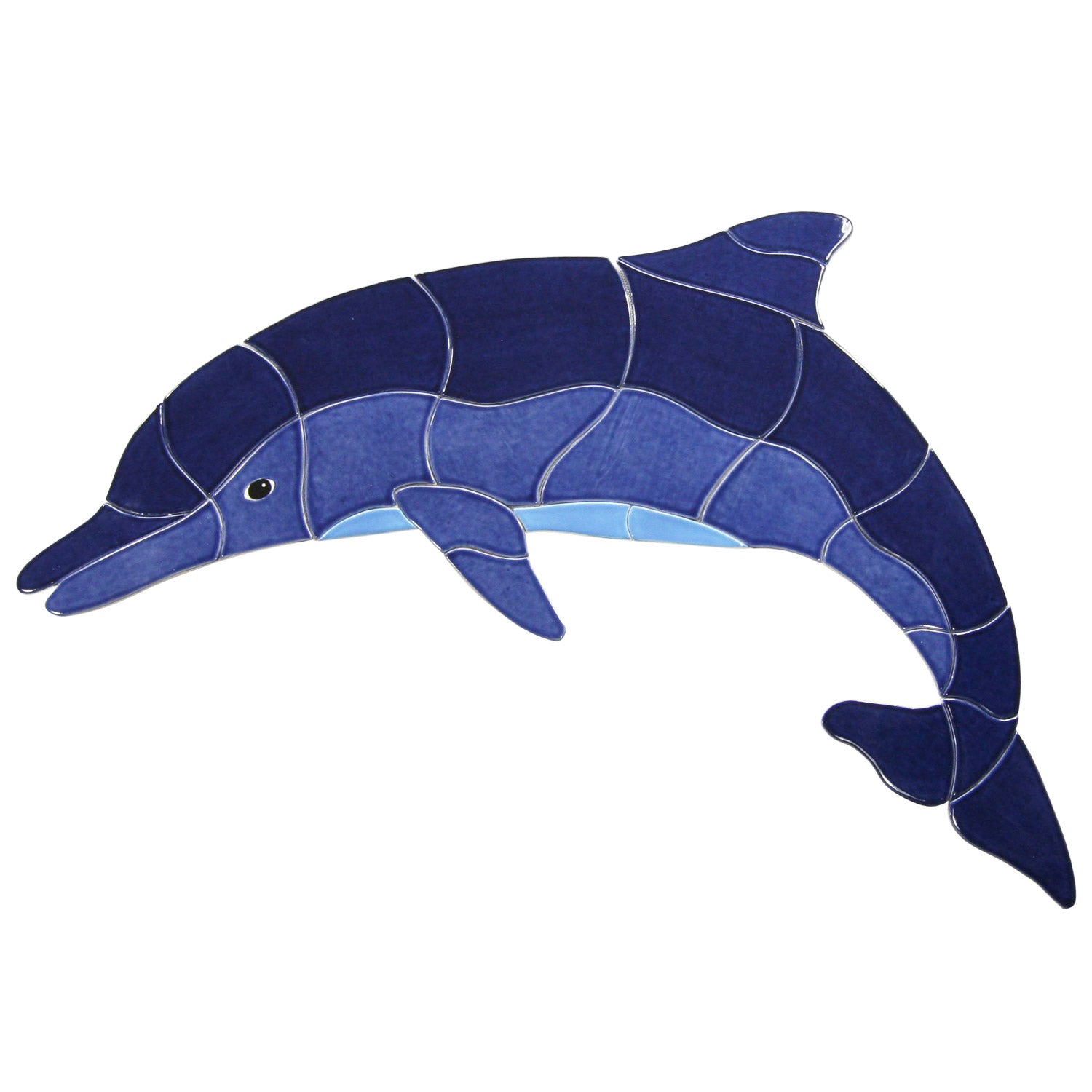 Dolphin 34" x 21" Pool Mosaics – AquaTiles