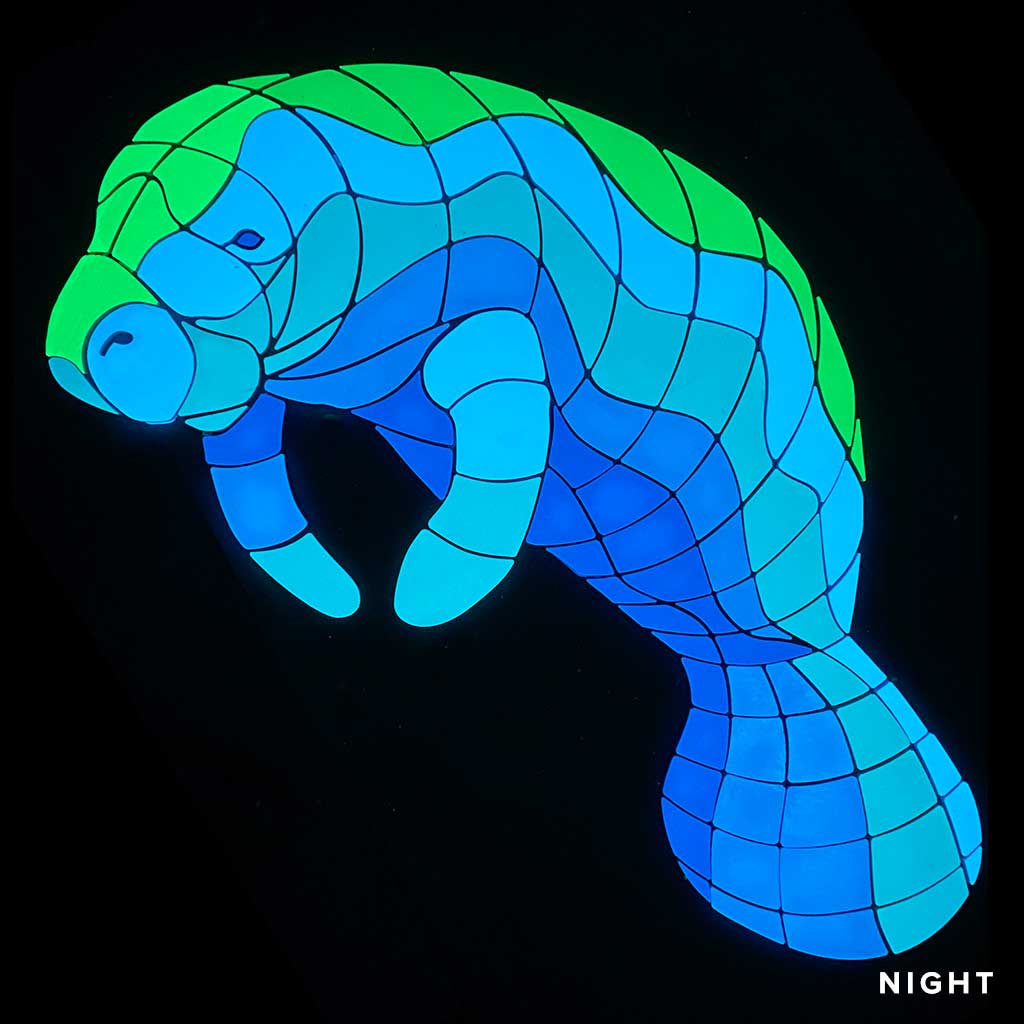 Manatee Mother Glow in the Dark Pool Mosaic – AquaTiles