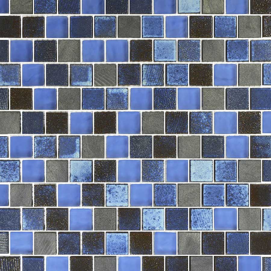 Moonscape Light Blue 1x1 Glass Tile – AquaTiles