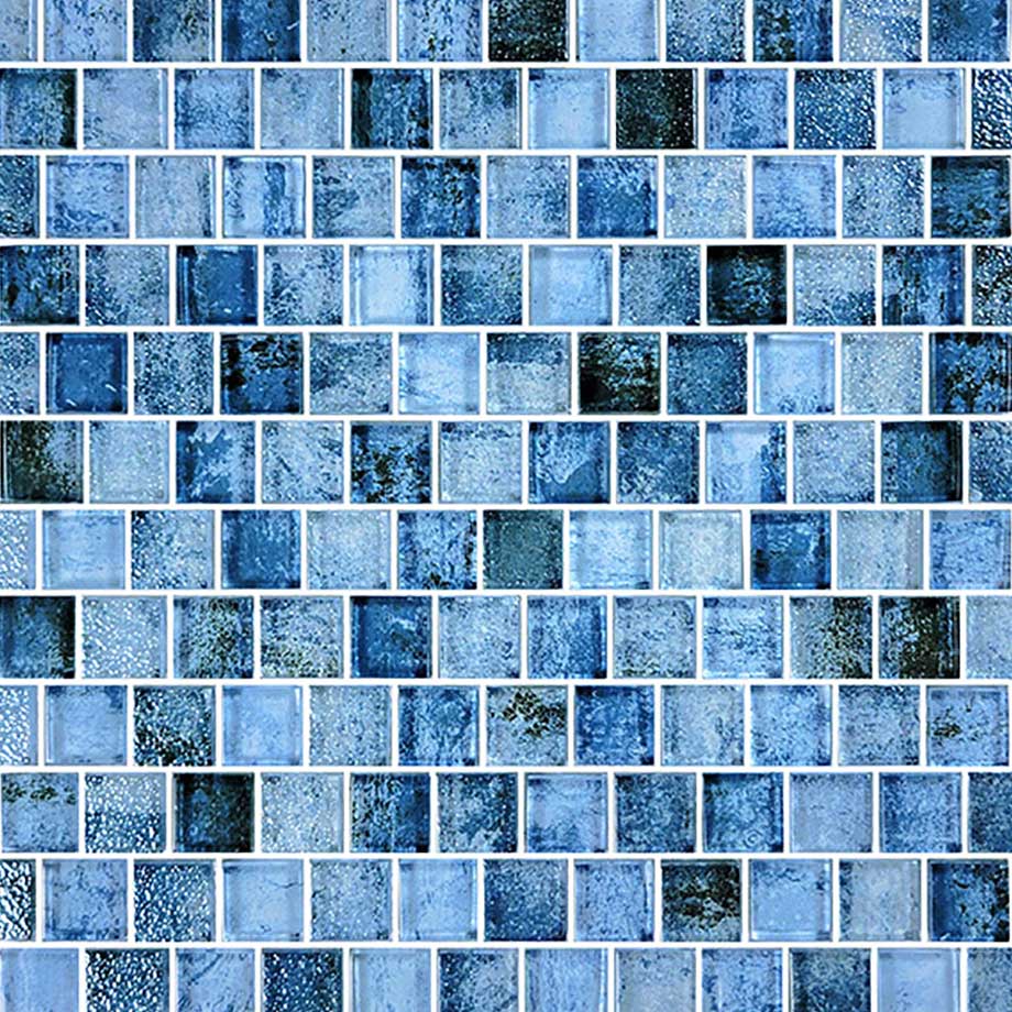 Shadow Blue 1" x 1" Glass Tile – AquaTiles