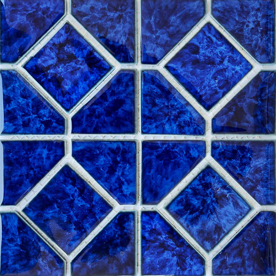 Sapphire Blue 6" x 6" Akron Porcelain Pool Tile – AquaTiles